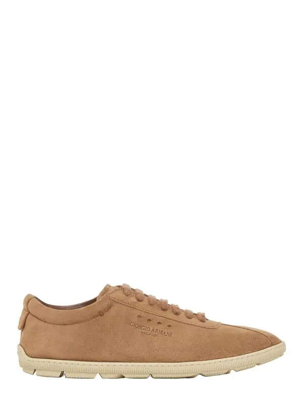 Giorgio Armani Suede Sneakers - Camel