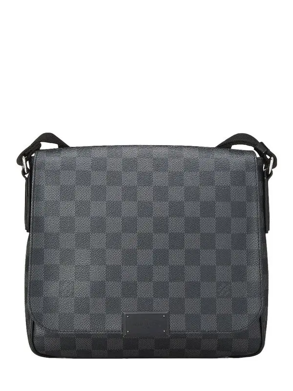 LOUIS VUITTON Damier Graphite District Messenger Bag - Black