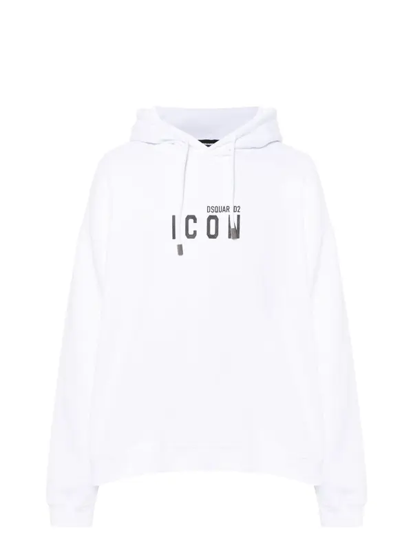 Dsquared2 Icon-print Cotton Hoodie - White