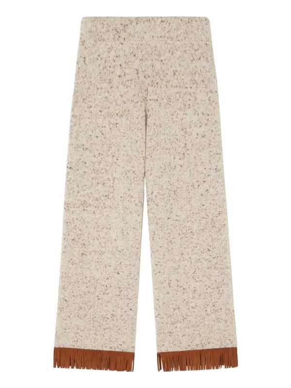 Alanui Dreamscape Fringe-detail Trousers - Neutrals