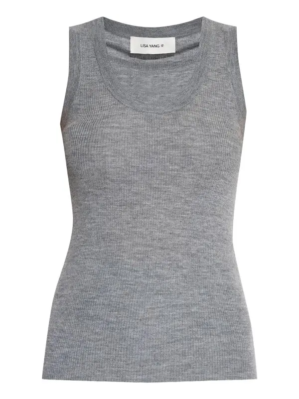 LISA YANG Ina Ribbed Top - Grey