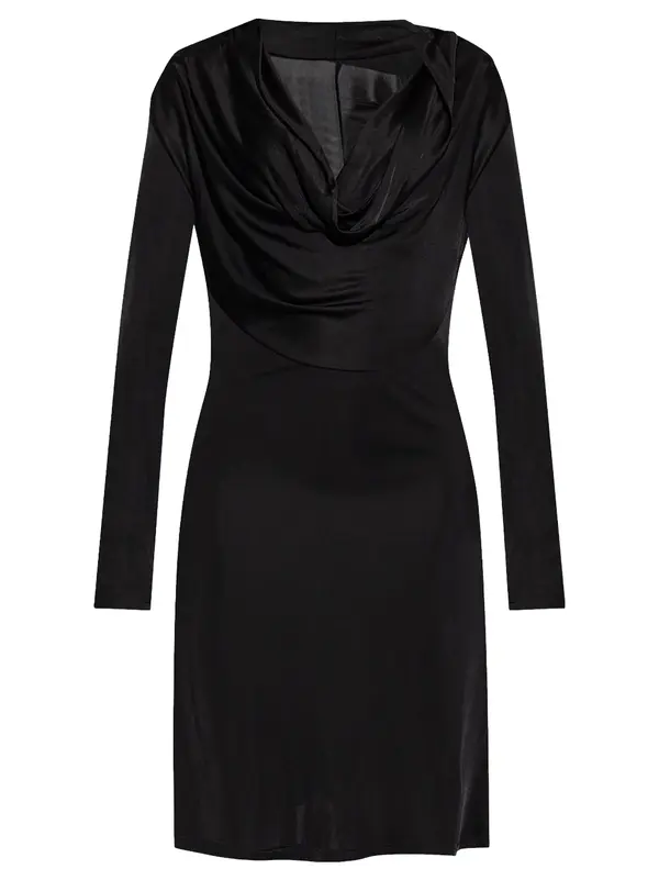 Helmut Lang Cowl-neck Dress - Black