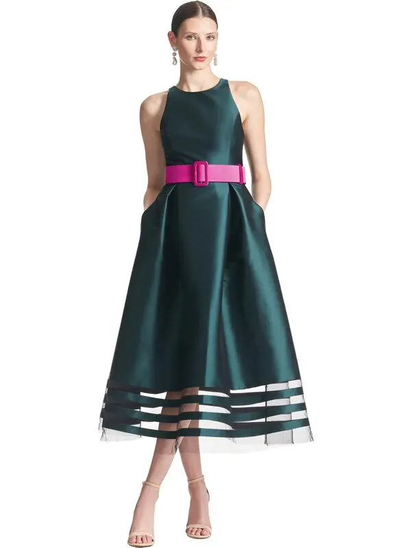 Sachin & Babi Rani Tea Length Dress - Forest Green