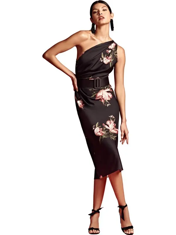 Sachin & Babi Carmen Floral Dress - Noir Blossom