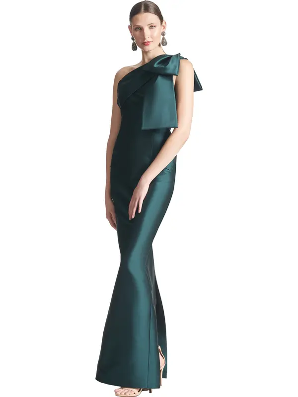 Sachin & Babi Bonnie Gown - Forest Green