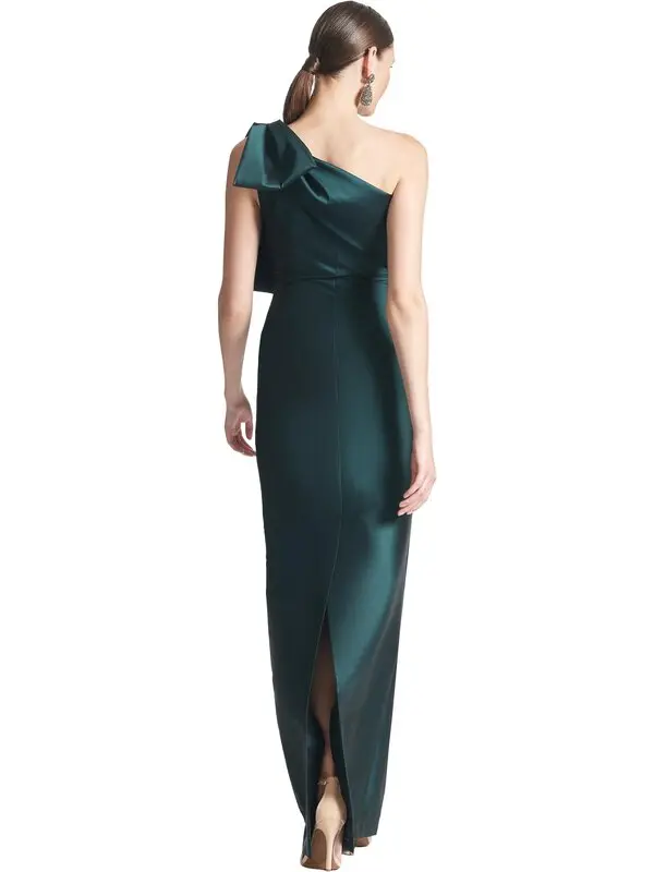 Sachin & Babi Bonnie Column Gown - Forest Green