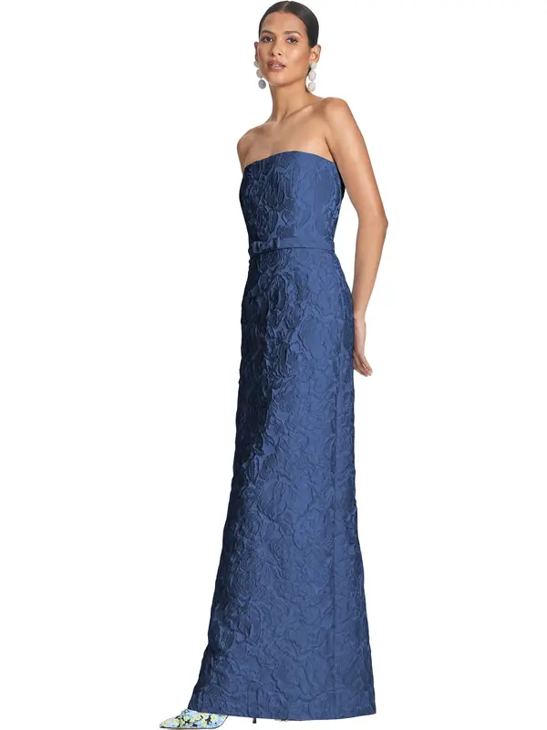 Sachin & Babi Sophia Italian Cloque Gown - Midnight
