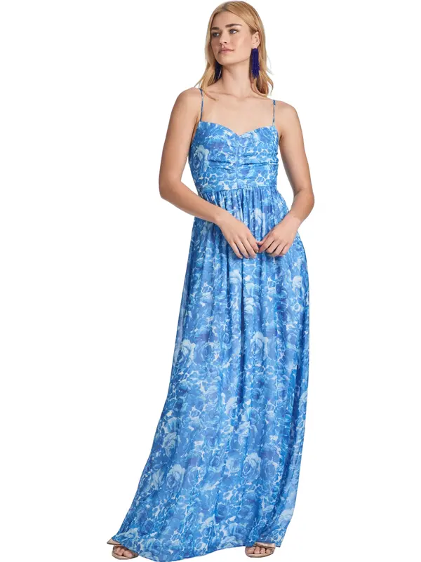 Sachin & Babi Sienna Printed Gown - Mediterranean Blooms
