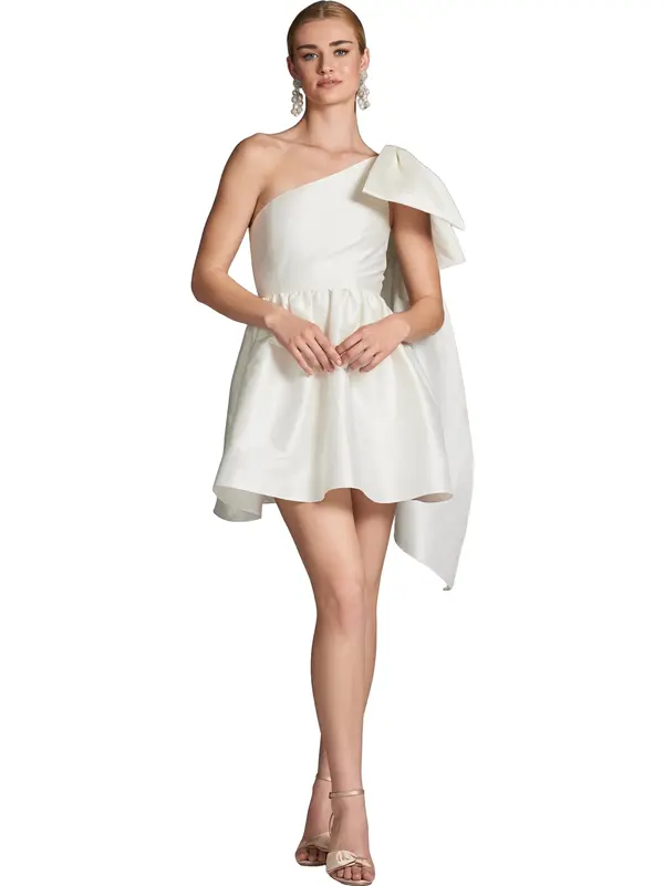 Sachin & Babi Kelsi One-shoulder Mini Dress - Ivory
