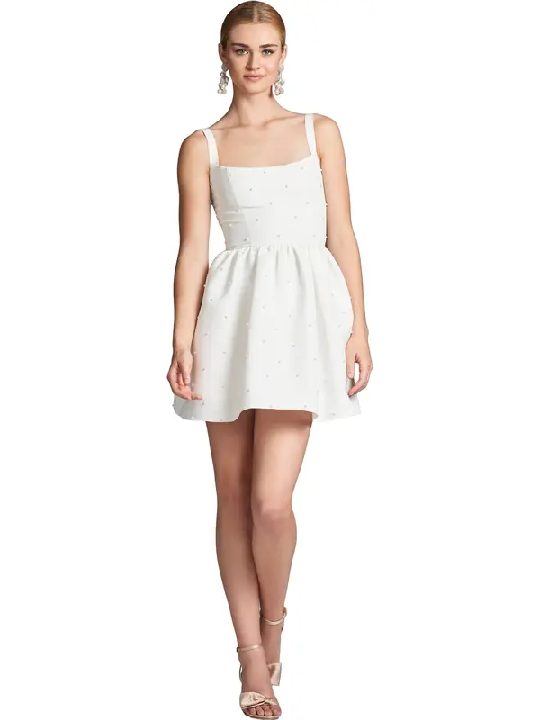 Sachin & Babi Quinn Fit-and-flare Mini Dress - Ivory