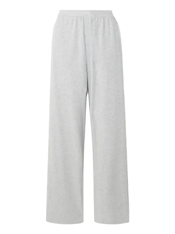 SKIMS Boyfriend Stretch-modal And Cotton-blend Jersey Track Pants - Gray