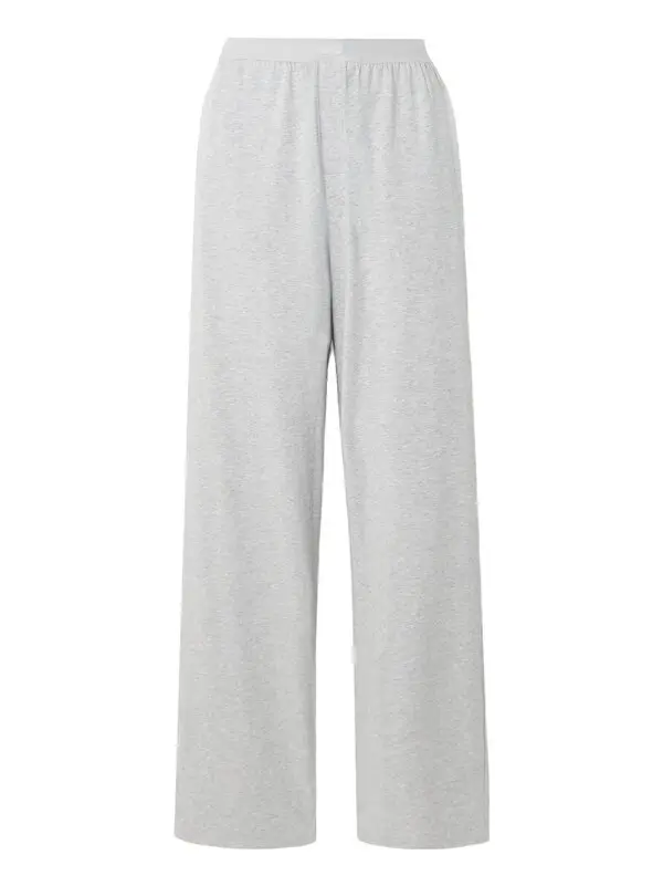 SKIMS Boyfriend Stretch-modal And Cotton-blend Jersey Track Pants - Gray