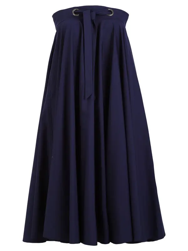 Martin Grant Strapless Cotton Midi Dress - Blue