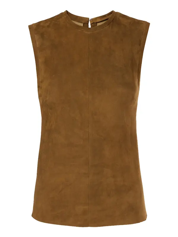 Stouls Miuccia Suede Top - Brown