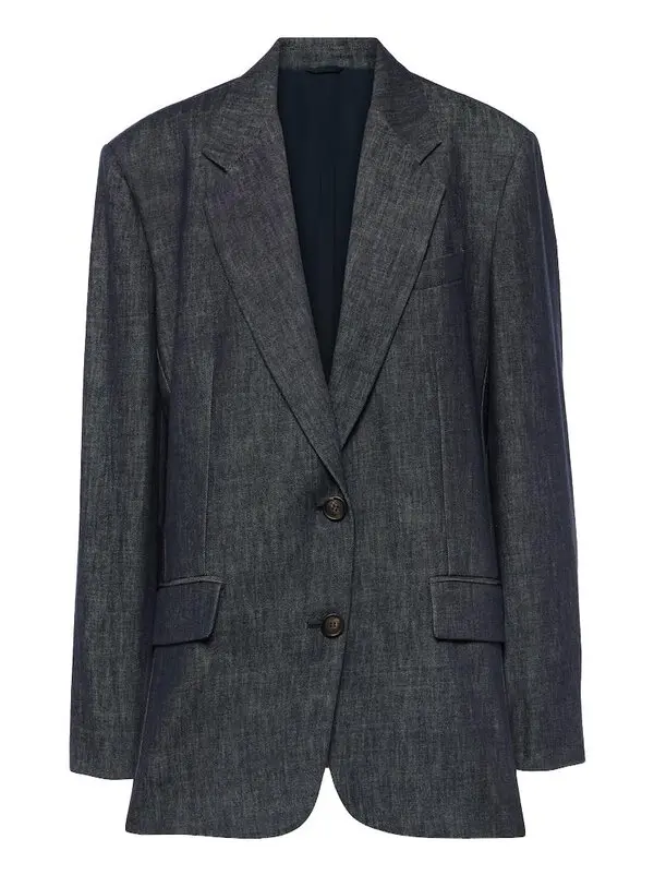 Brunello Cucinelli Single-breasted Denim Blazer - Blue