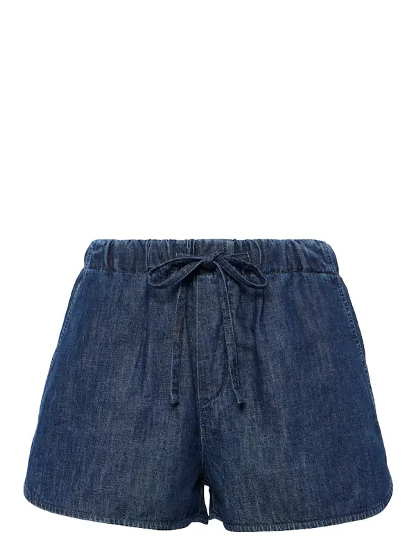 Valentino Garavani Vgold Denim Shorts - Blue