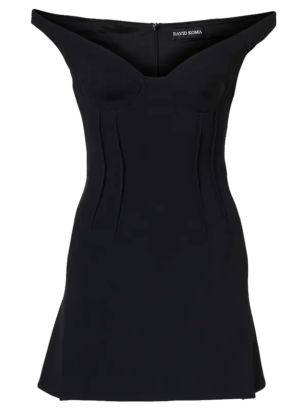 David Koma Off-shoulder Minidress - Black