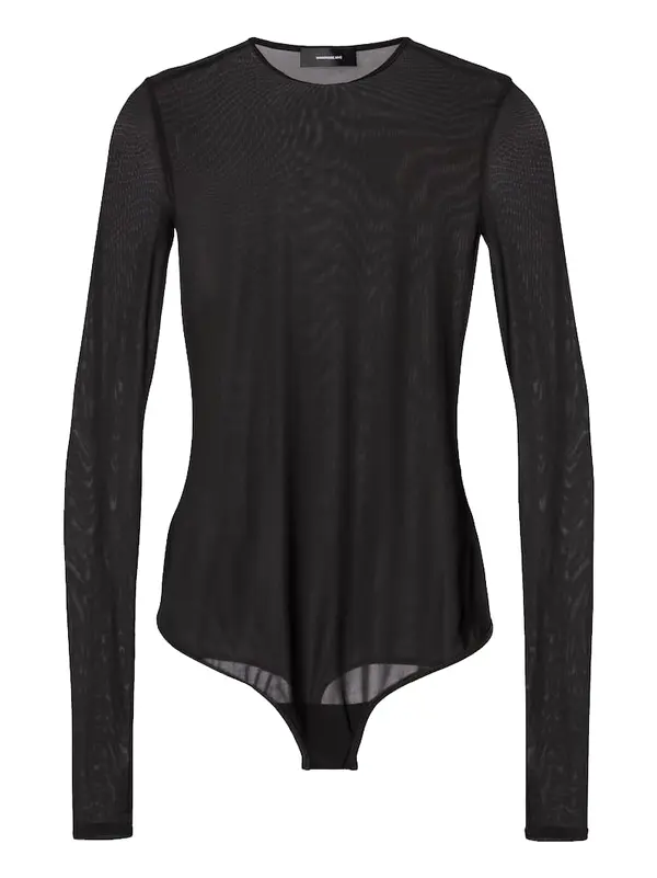 Wardrobe.NYC Mesh Bodysuit - Black