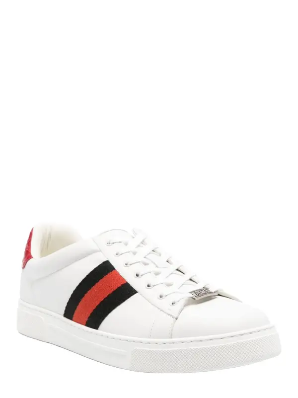 Gucci Ace Web-trim Leather Sneakers - White