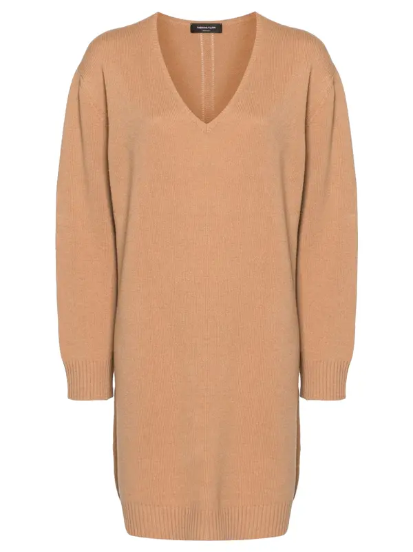 Fabiana Filippi V-neck Knitted Dress - Neutrals