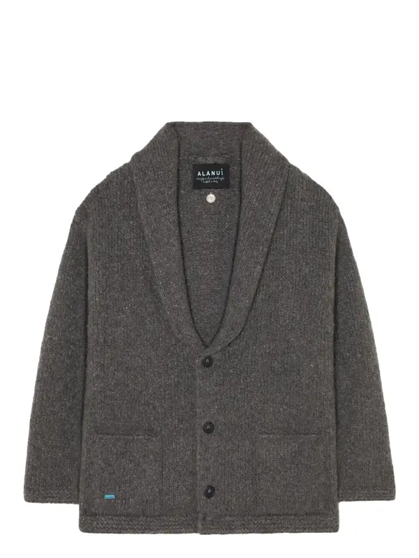 Alanui Ribbed Cashmere-silk Cardigan - Grey