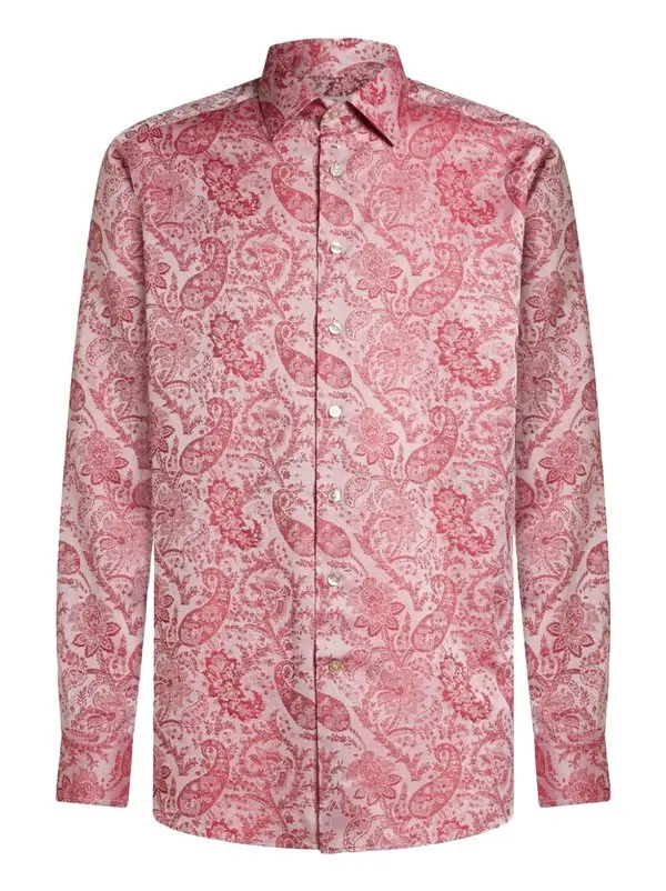 Etro Paisley-print Cotton Shirt - Pink