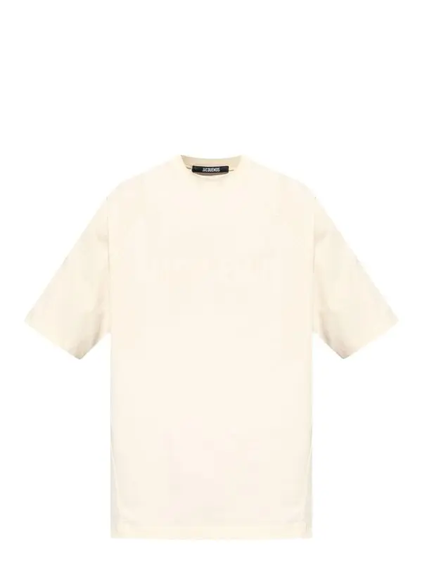 Jacquemus Logo-print Cotton T-shirt - Neutrals