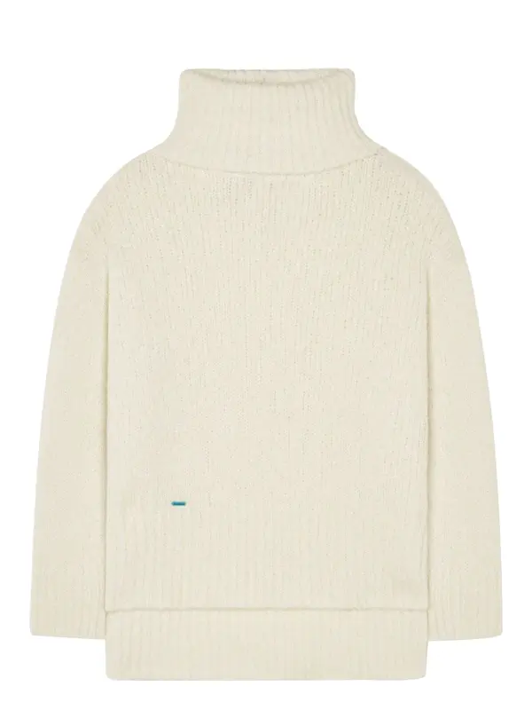 Alanui Logo-plaque Cashmere-silk Blend Jumper - White