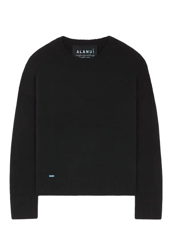 Alanui Ribbed-edge Cashmere-blend Jumper - Black