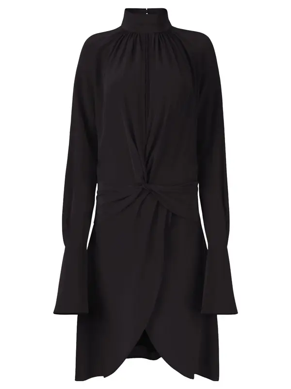 Nina Ricci High-neck Midi Dress - Black