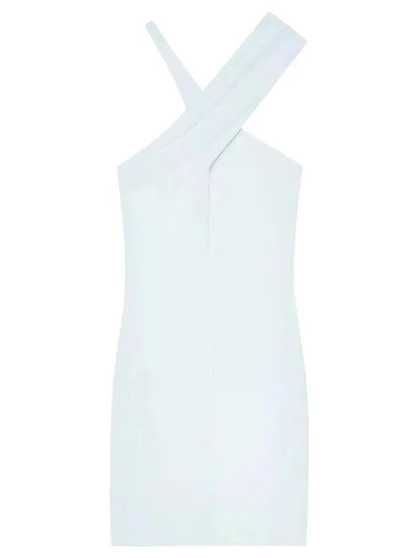 COURREGES Criss-cross Jersey Mini Dress - Blue