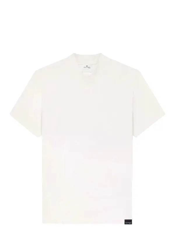 COURREGES Volcano Logo-appliqué Cotton T-shirt - White