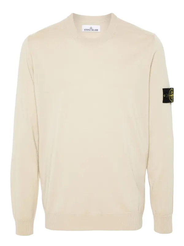 Stone Island Compass-badge Virgin Wool Jumper - Neutrals
