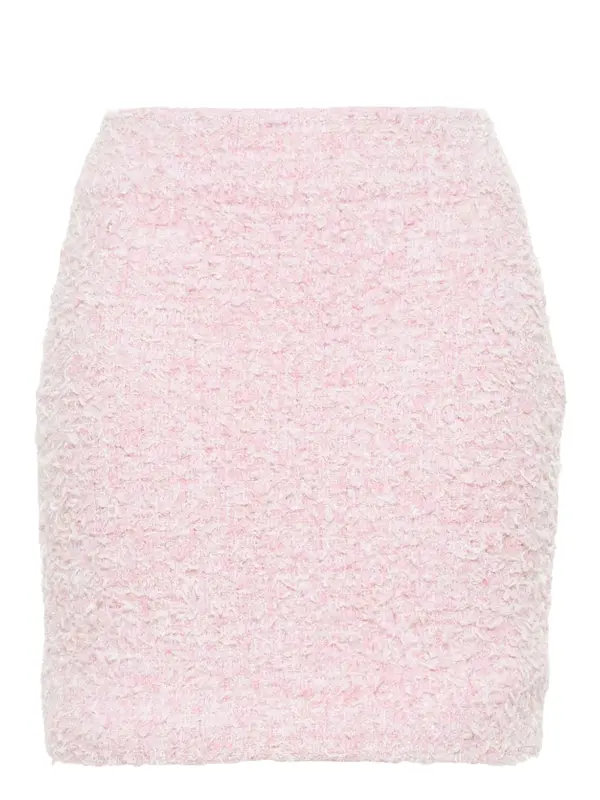 Balenciaga Tweed Bouclé Mini Skirt - Pink