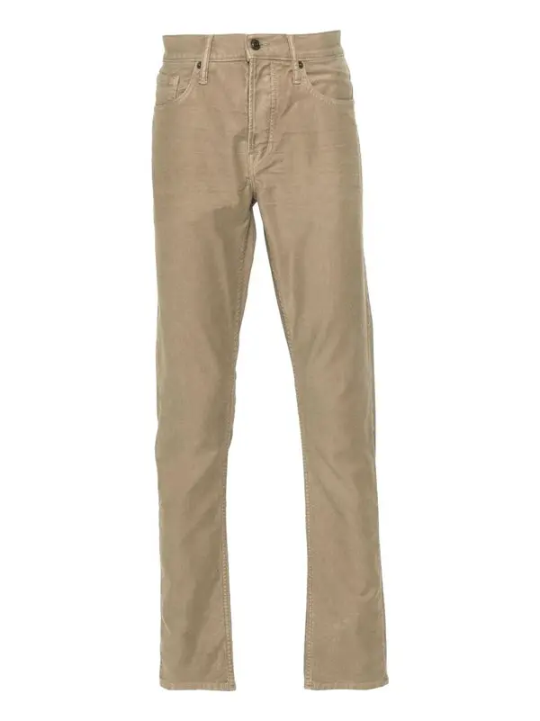 TOM FORD Mid-rise Slim-fit Trousers - Neutrals