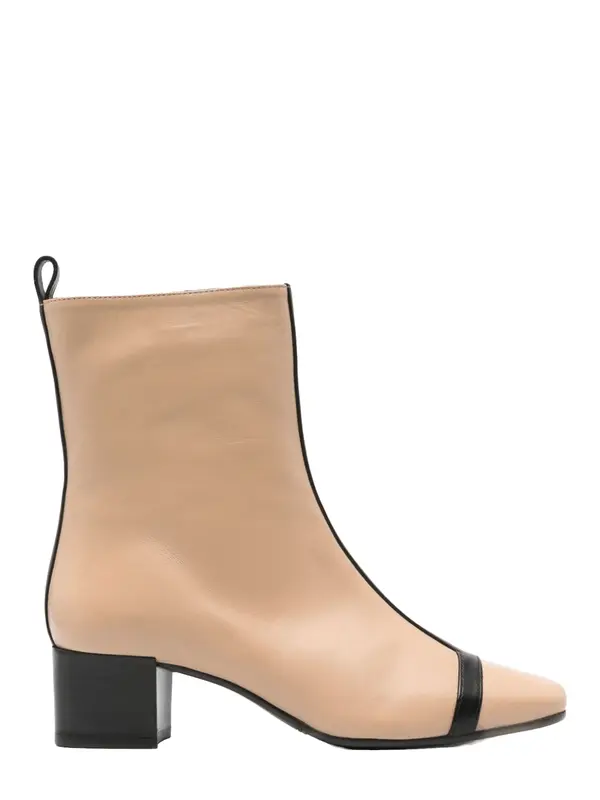 CAREL Audrey 40mm Leather Ankle Boots - Neutrals