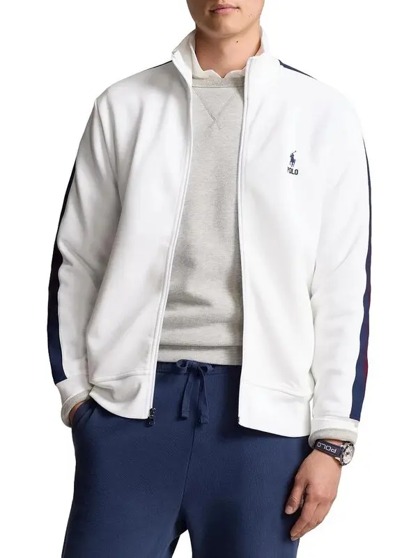 Polo Ralph Lauren Colorblock Knit Track Jacket - White Multi