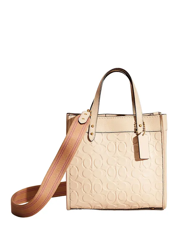 COACH® Restored Field Tote 22 In Signature Leather - Brass/ivory