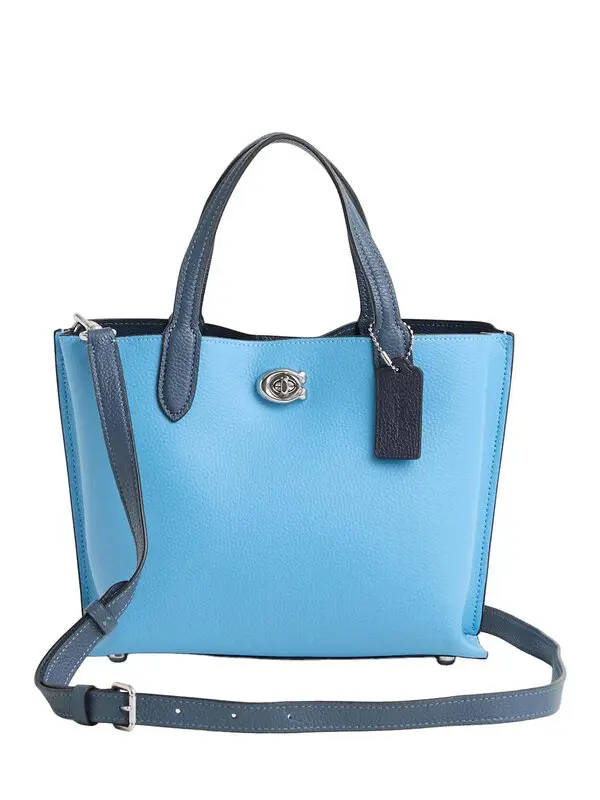 COACH Willow Tote 24 In Colorblock - Silver/pool Multi