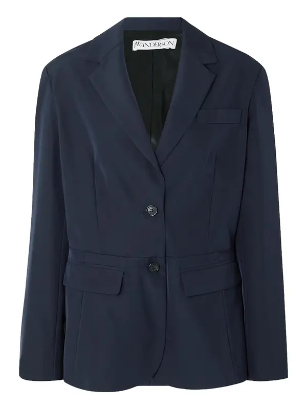 JW Anderson Paneled Faille Blazer - Navy