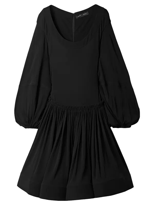 Proenza Schouler Pleated Jersey Mini Dress - Black
