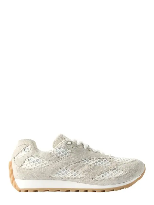 Bottega Veneta Orbit Suede Sneakers - Neutrals