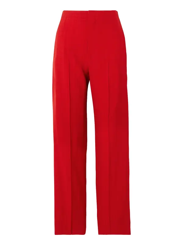 Victoria Beckham Woven Tapered Pants - Red