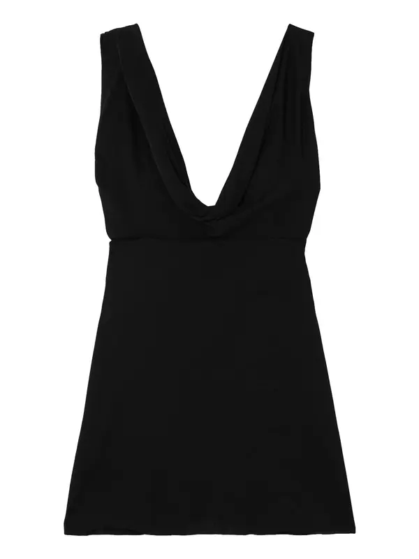 TOTEME Twisted Draped Jersey Tank - Black