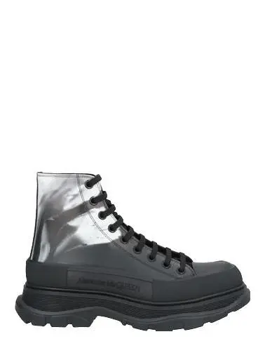 Alexander McQueen Ankle Boots In Calfskin Leather - Black