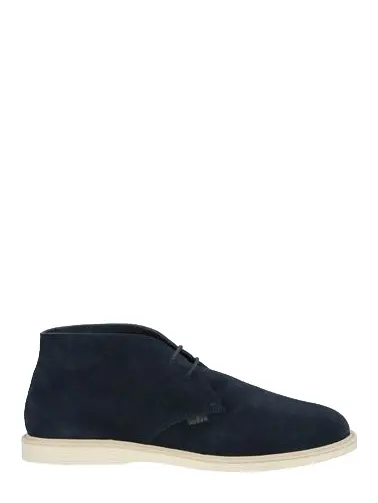 Hogan Ankle Boots In Leather - Blue