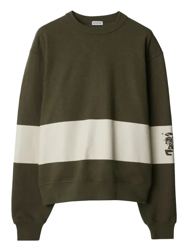 Burberry Striped Cotton Jumper - Green
