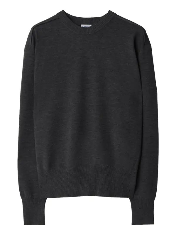 Burberry Mélange-effect Wool Jumper - Grey