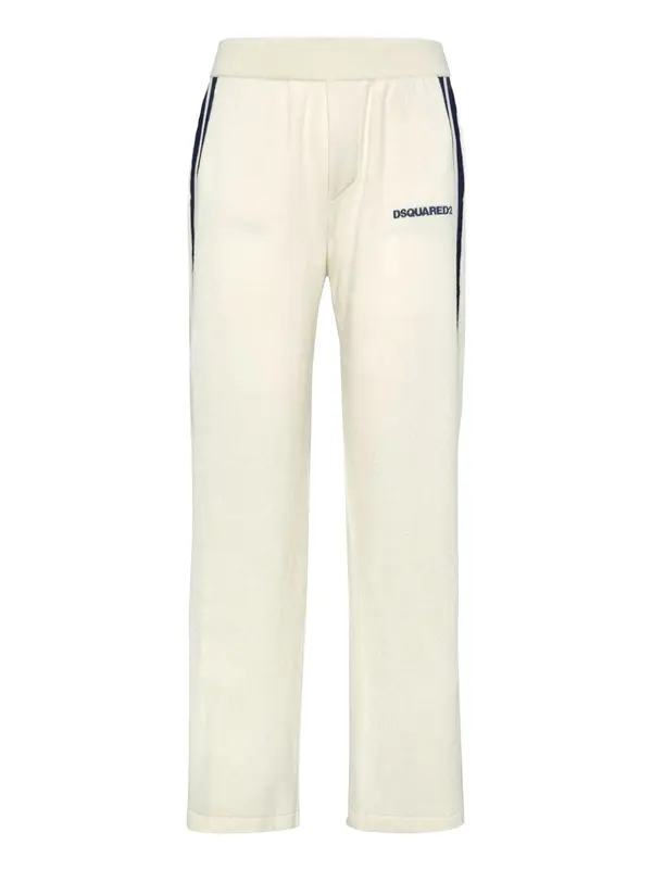 Dsquared2 Logo-embroidered Side-stripe Track Pants - White