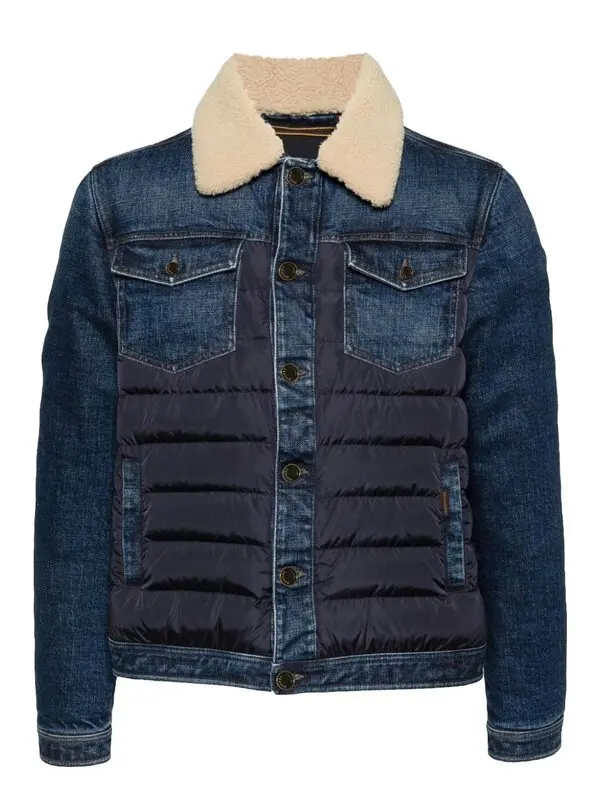 MOORER Mondor-fur 104s Panelled Jacket - Blue